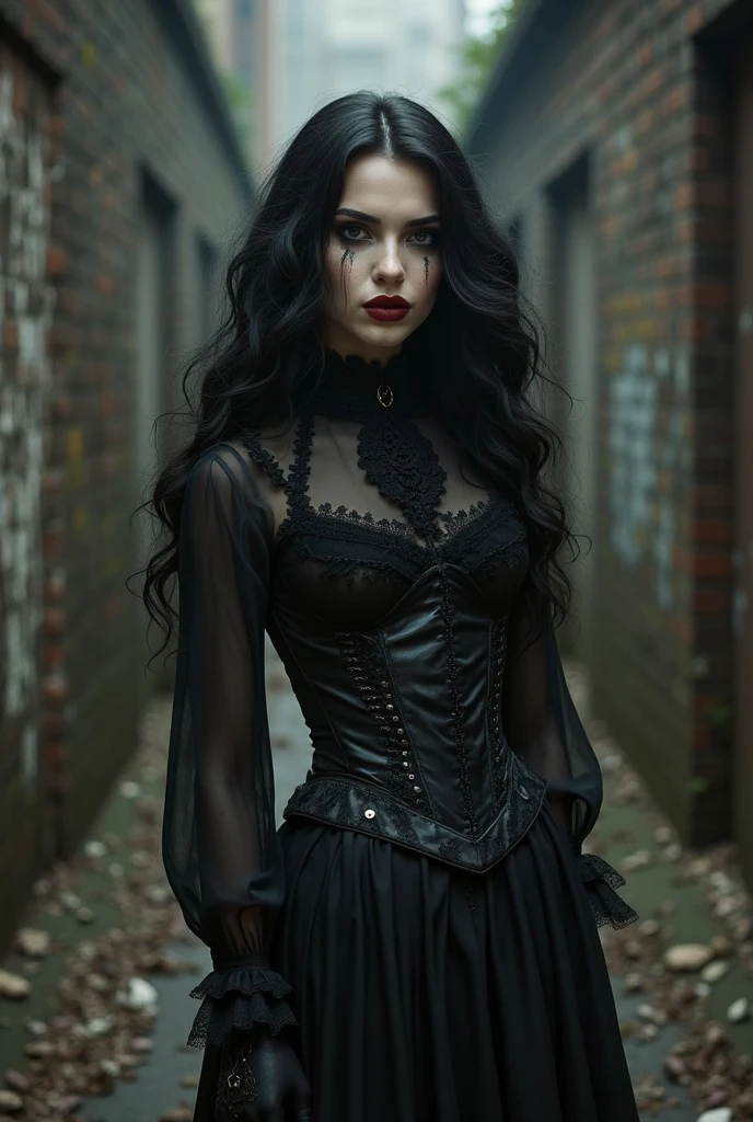 Stable Diffusion Prompt: Realistic goth girl