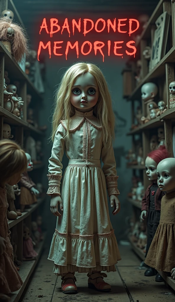 Stable Diffusion Prompt: Haunted antique shop with creepy vintage dolls ...
