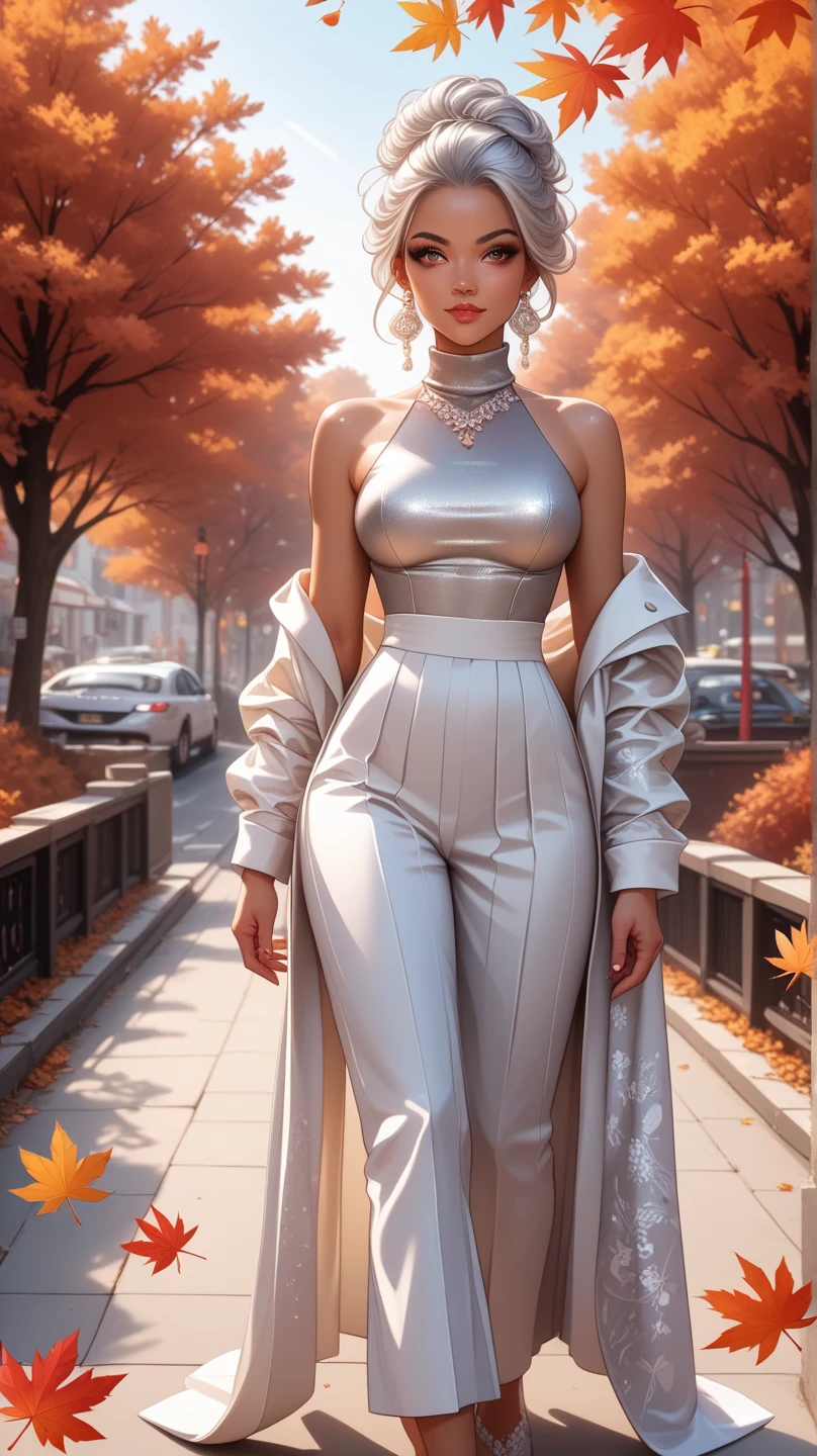 Stable Diffusion Prompt: Ultra-realistic front view of a slim, curvy African-American woman with ...