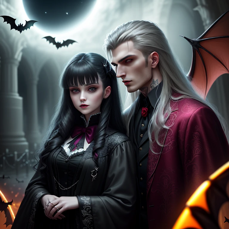 Stable Diffusion Prompt: Magnificent cemetery scene featuring a female ...