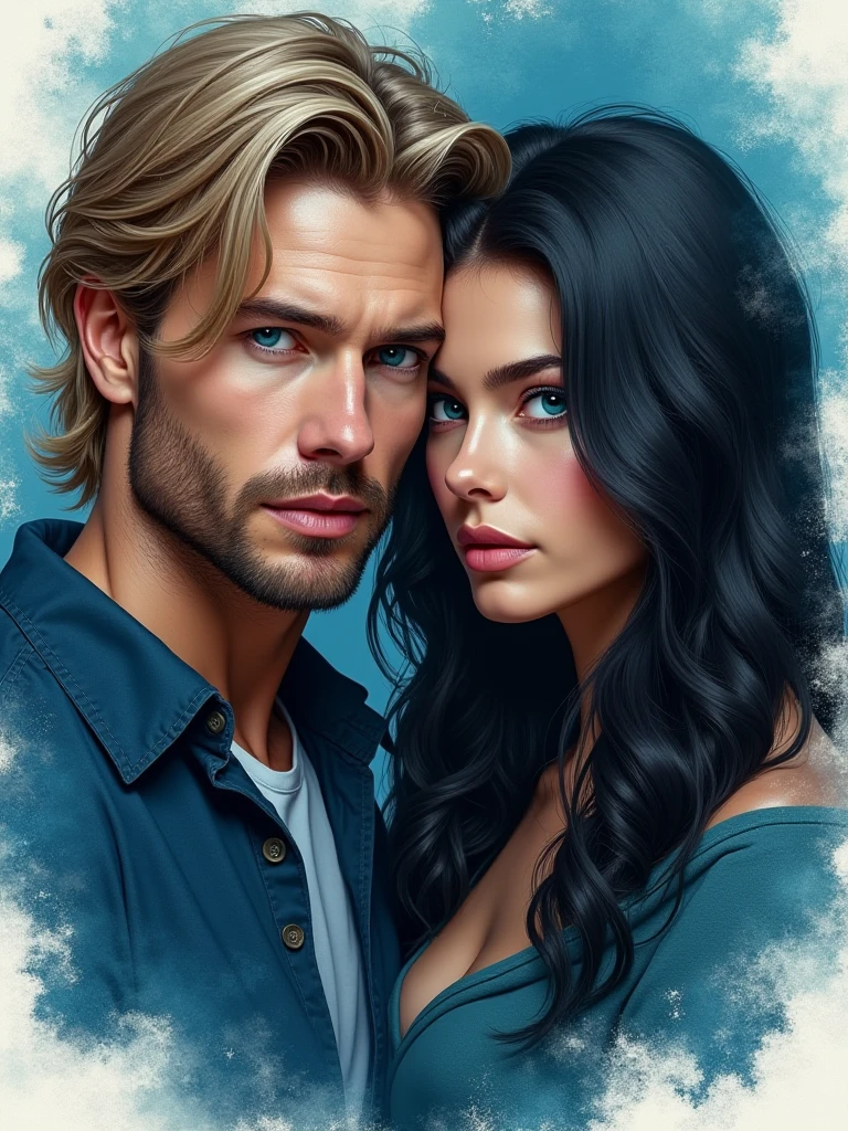 Stable Diffusion Prompt: Book cover featuring blurred male and female ...