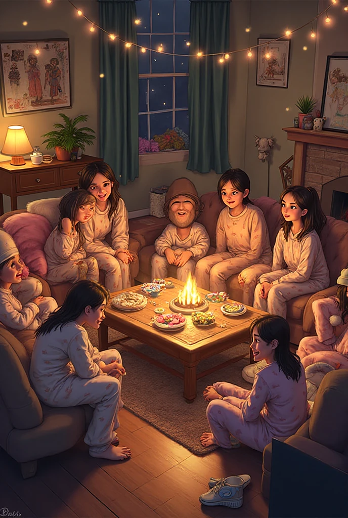 Stable Diffusion Prompt: Night Pajama Party