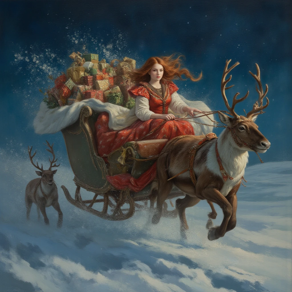 Stable Diffusion Prompt: Hyperphorealistic Christmas heroine Beauty ...