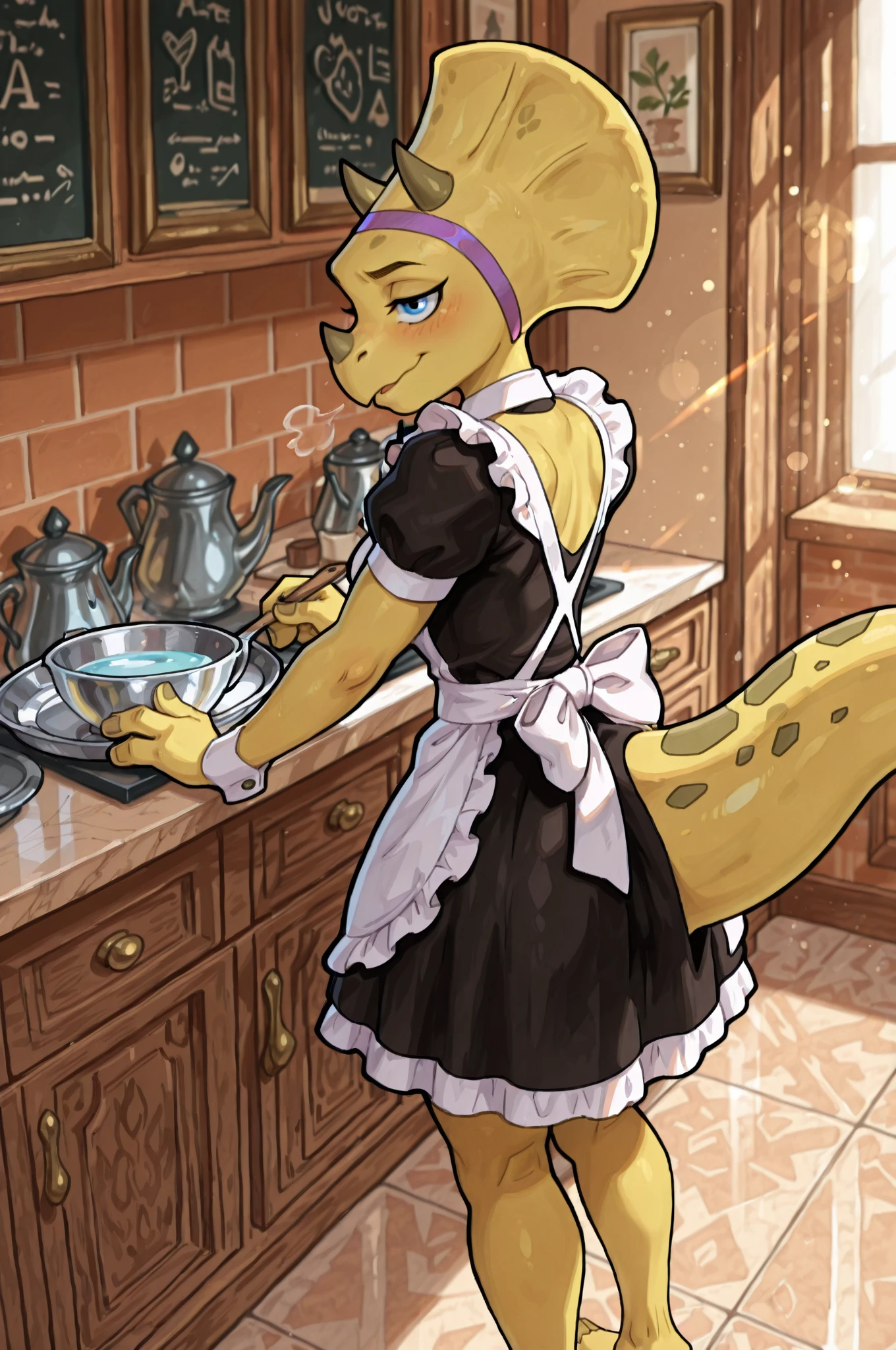 Stable Diffusion Prompt: LucyKFDPil, anthro, female, triceratops ...