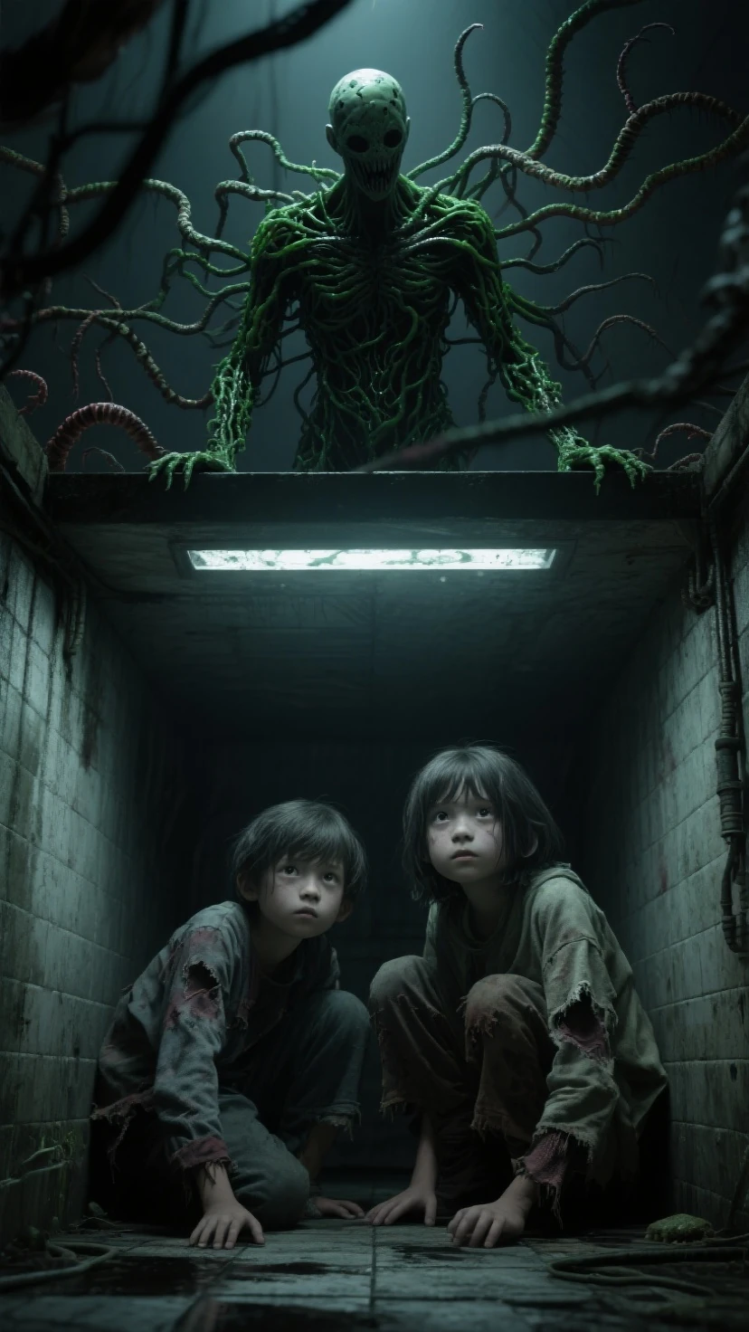 Stable Diffusion Prompt: Image taken slightly above the basement lwvel ...