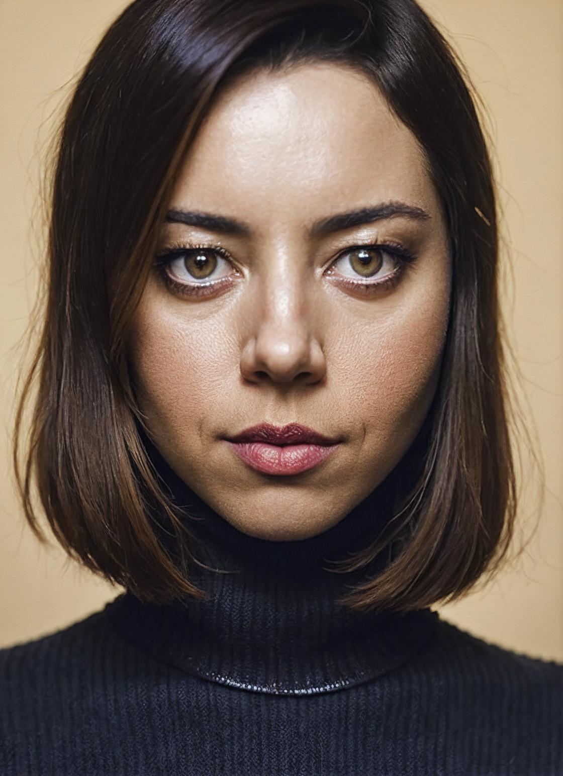 Stable Diffusion Prompt: Arafed woman in black turtle neck and sweater ...