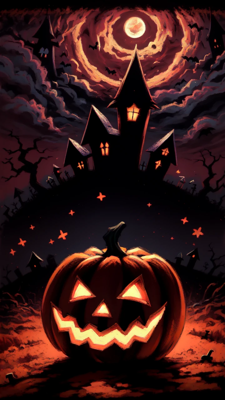 Stable Diffusion Prompt: Eerie Halloween masterpiece with magical, high ...