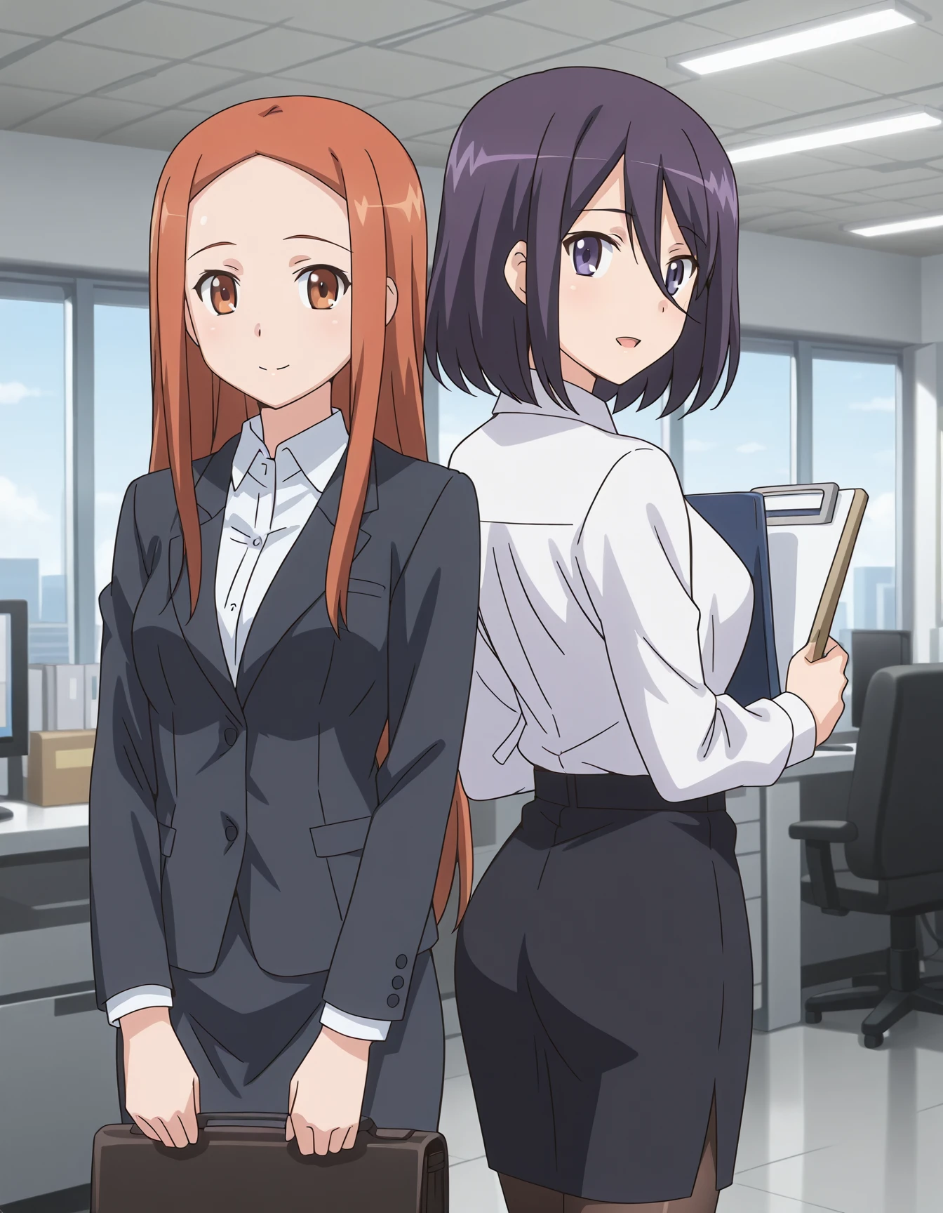 Stable Diffusion Prompt: 2girls, back-to